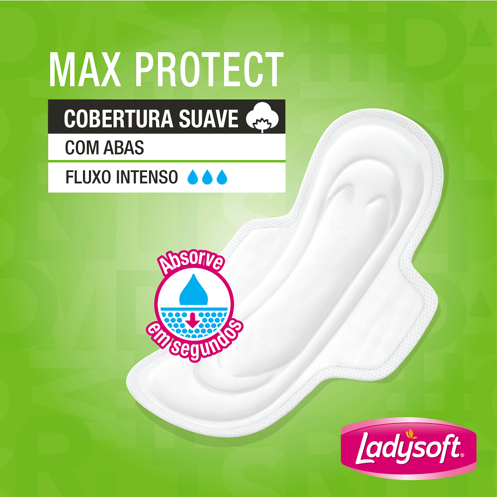 Absorvente Ladysoft com Abas 8 - Loja Softys