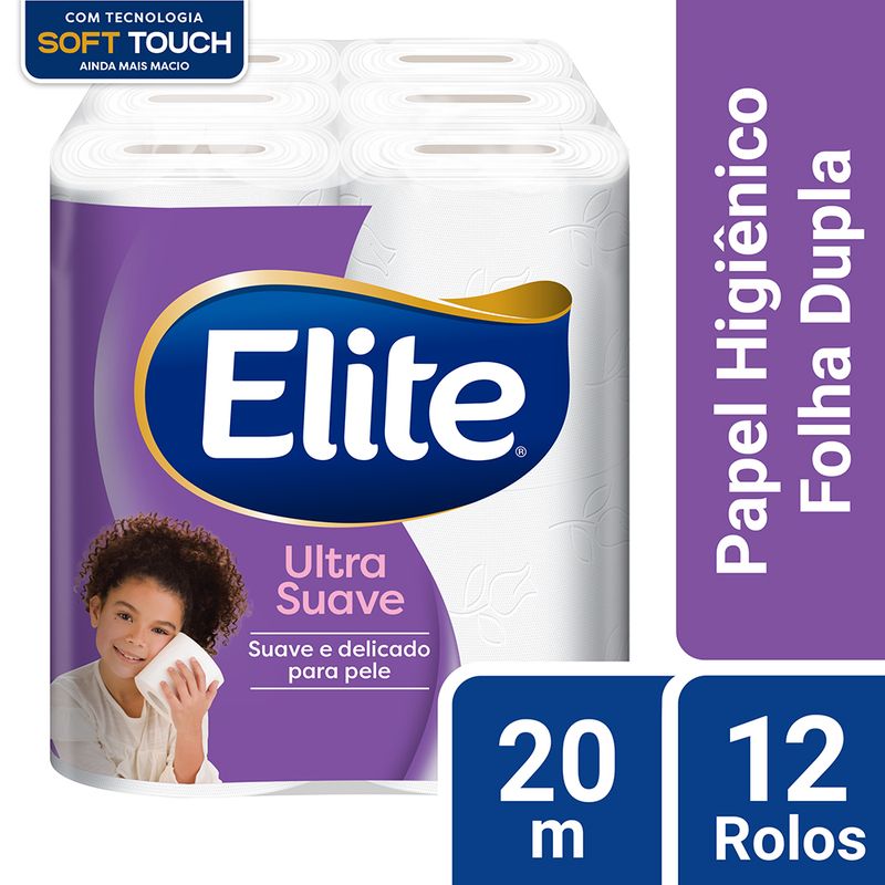 Papel Higiênico Elite Folha Dupla 12 Rolos 20 Metros - Loja Softys